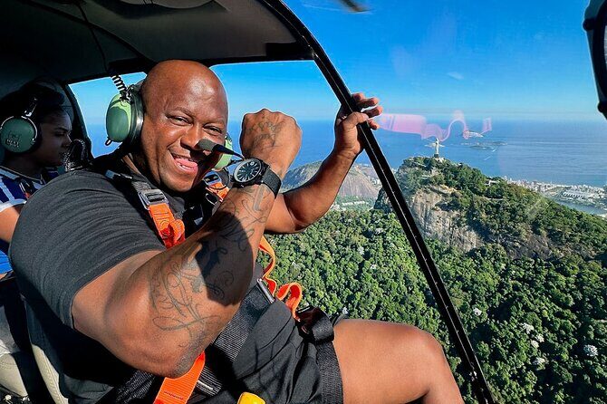 Rio de Janeiro: Helicopter Flight Without Doors Christ the Redeemer